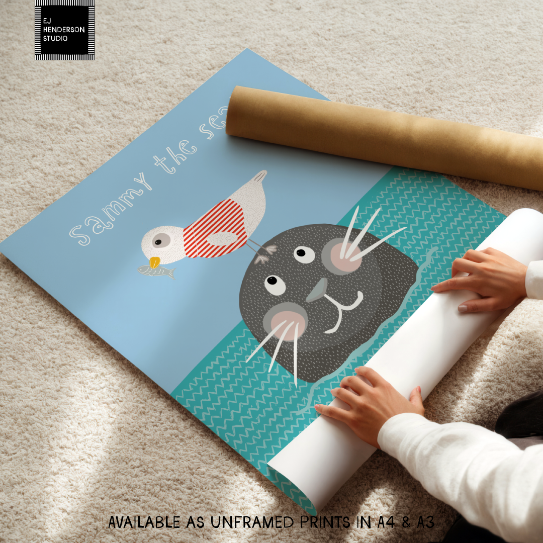 Poster - Sammy the Seal A3 – Seal Research Trust